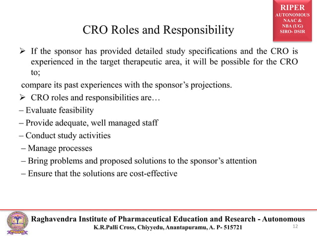 CONTRACT RESEARCH ORGANIZATION | PPTX | Pharmaceutical Industry ...