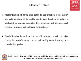 HPLC in Herbal Product Standardization. | PPTX