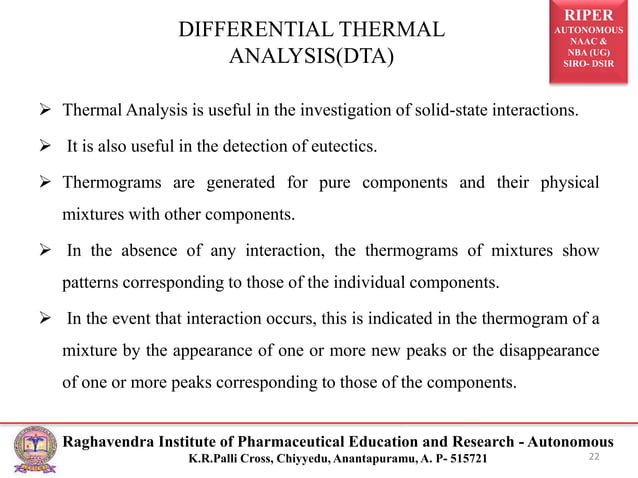 Methods of Determination for Drug-Excipient Compatibility Studies ...