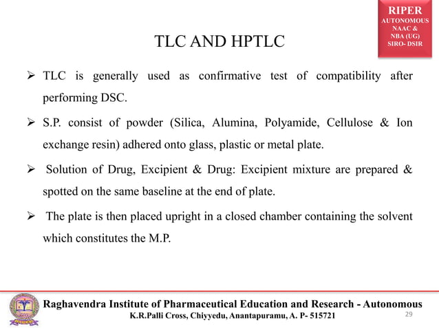 Methods of Determination for Drug-Excipient Compatibility Studies ...