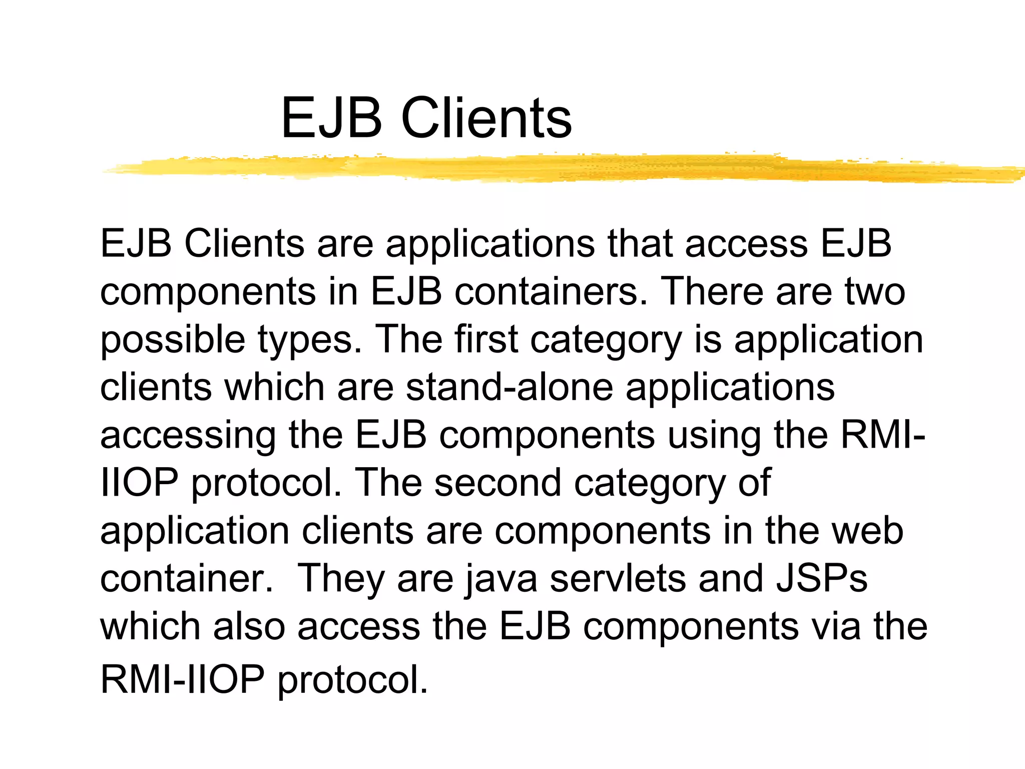 Aravind vinnakota ejb_architecture | PPT | Programming Languages | Computing