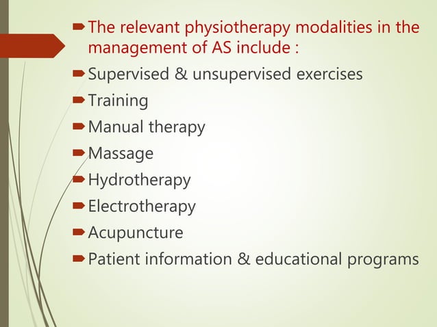 ANKYLOSING SPONDYLITIS physiotherapy ppt | PPTX