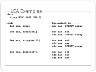 Arrays and addressing modes | POT | Programming Languages | Computing