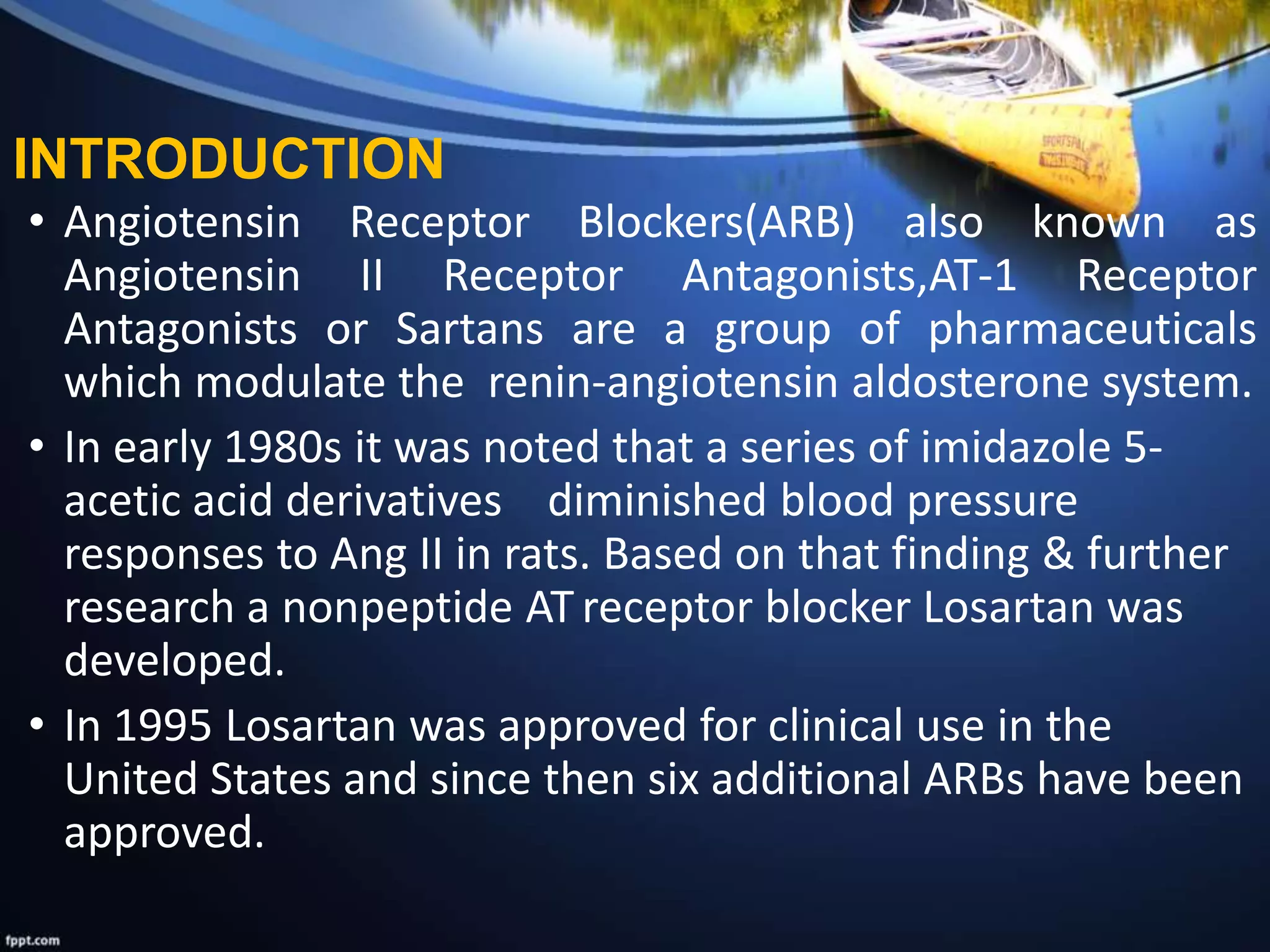 Angiotensin-II Receptor Blocker Update --dr shanjida | PPTX