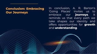 ANALYTICAL STUDY OF A. R. BARTON'S 'GOING PLACES' | PDF