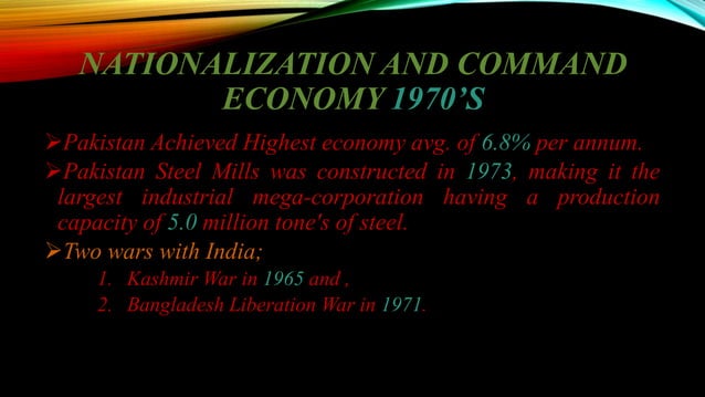 ECONOMY STRUCTURE OF PAKISTAN 1961 | PPT