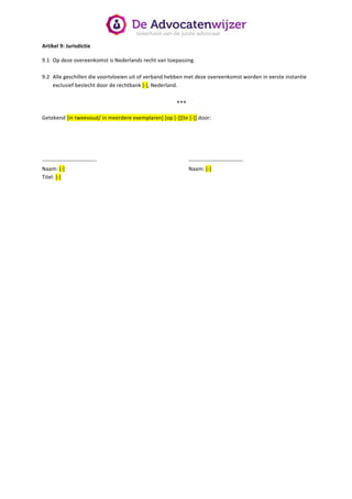 Arbeidsovereenkomst onbepaalde tijd- De Advocatenwijzer | PDF