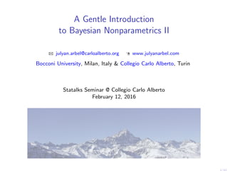 A Gentle Introduction to Bayesian Nonparametrics | PPT