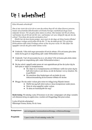 Arbetsmarknaden elevdokument | PDF