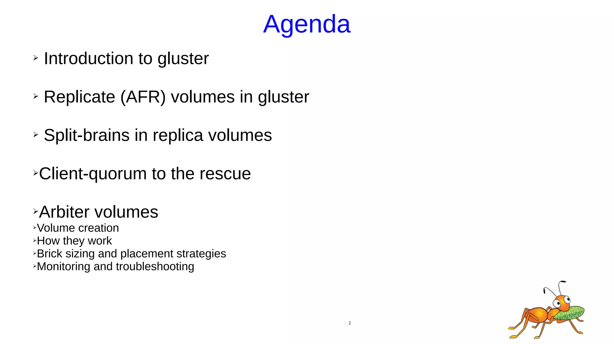 Arbiter volumes in gluster | PDF