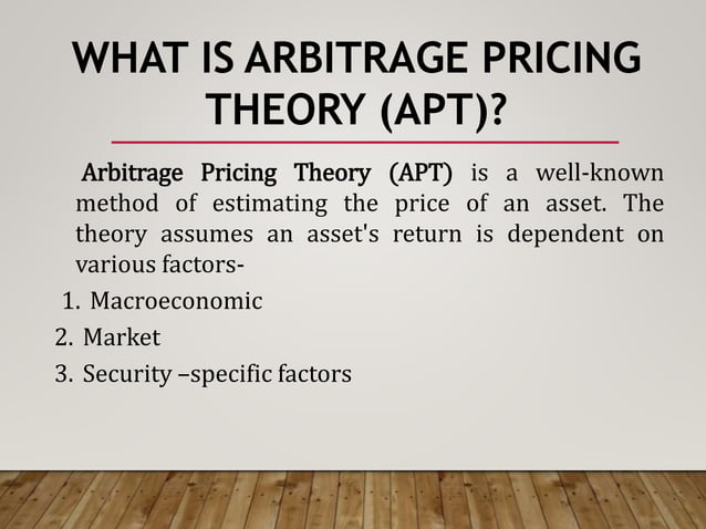 Arbitrage Pricing Theory Pptx