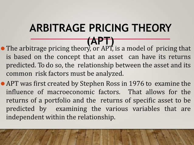 ARBITRAGE PRICING THEORY.pptx
