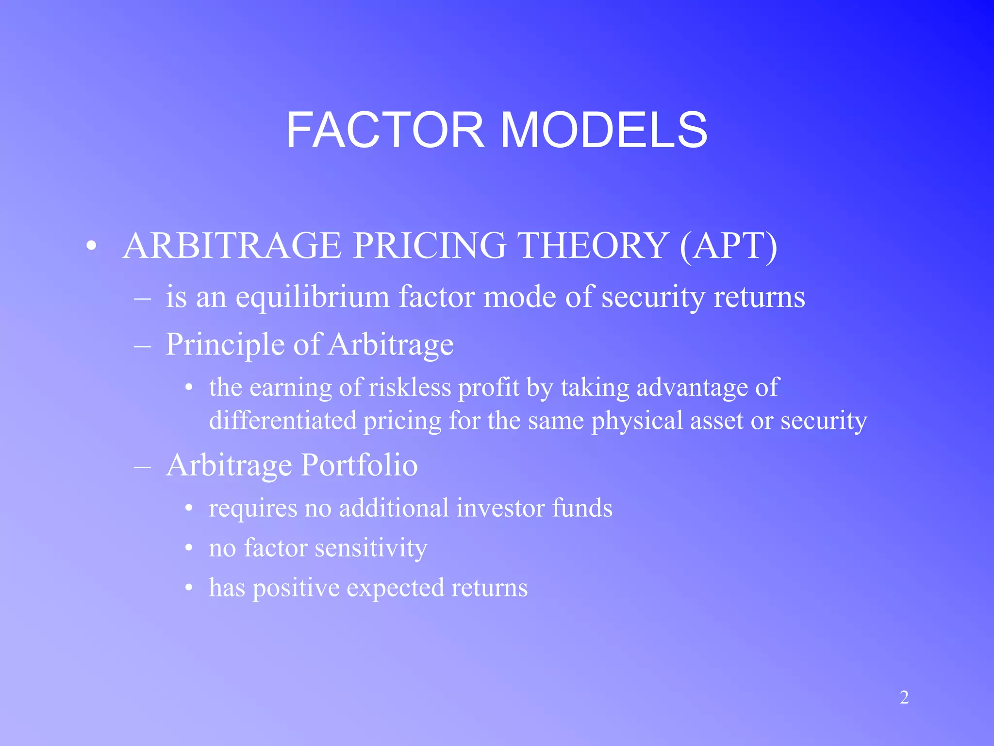 Arbitrage pricing theory1.ppt