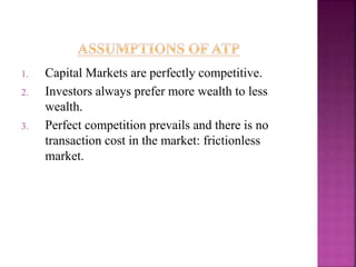 ARBITRAGE PRICING THEORY AND MULTIFACTOR MODELS.ppt