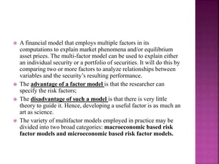 ARBITRAGE PRICING THEORY AND MULTIFACTOR MODELS.ppt