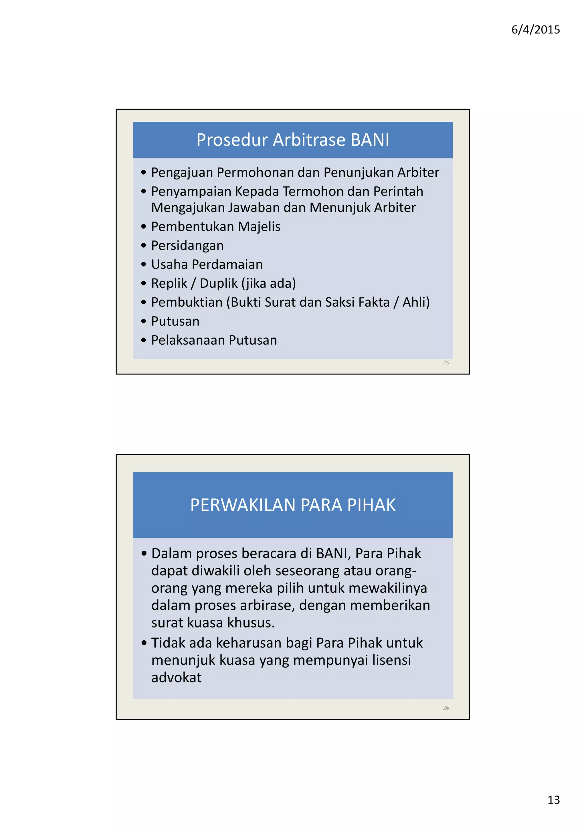 ARBITRASE By Badan Arbitrase Nasional Indonesia | PDF
