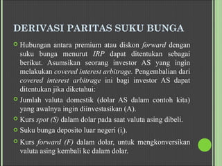 Arbitrasi internasional dan paritas suku bunga | PPT