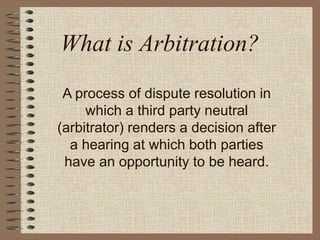 Arbitration | PPT