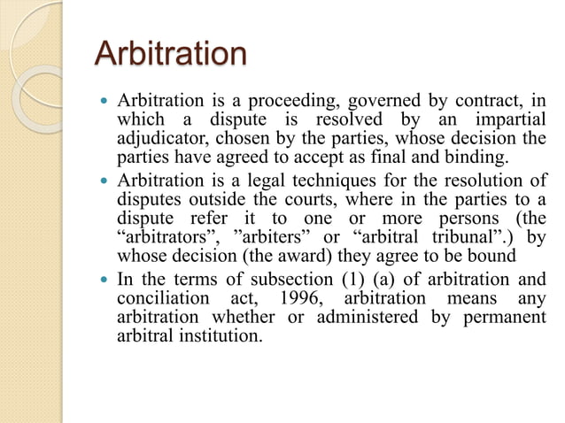 Arbitration | PPTX