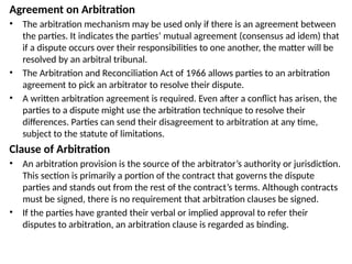 About Arbitration in Indian constitution and law | PPT