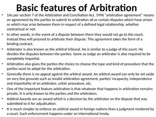 About Arbitration in Indian constitution and law | PPT