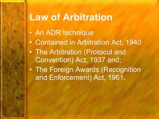 Arbitration And Conciliation Mod7 | PPT