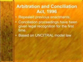 Arbitration And Conciliation Mod7 | PPT