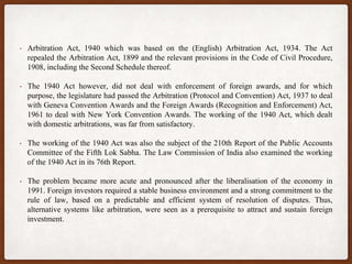 Arbitration and Conciliation Act | PPTX