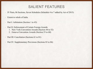 Arbitration and Conciliation Act | PPTX