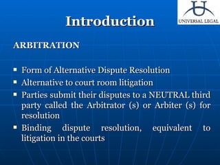 Arbitration And Conciliation | PPT