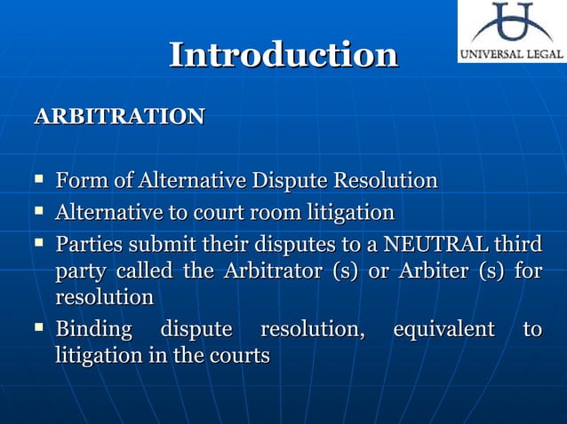 Arbitration And Conciliation | PPT