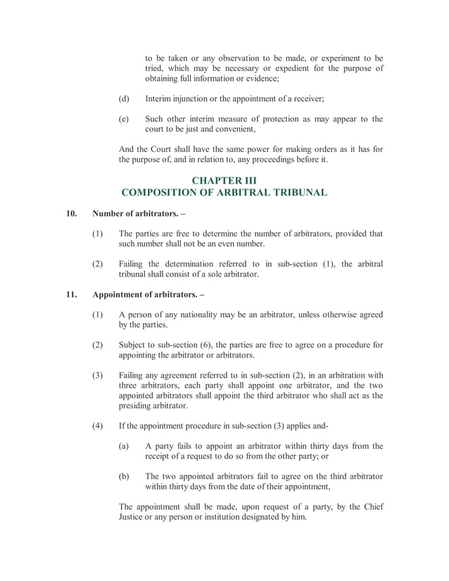 Arbitration and conciliation act | PDF