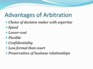 Arbitration & its types | PPTX