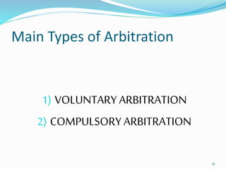 Arbitration & its types | PPTX