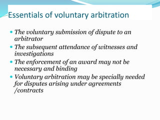 Arbitration & its types | PPTX