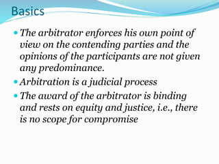 Arbitration & its types | PPTX