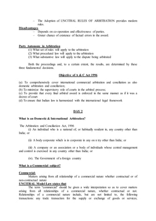 Arbitration notes | DOCX