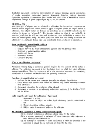 Arbitration notes | DOCX