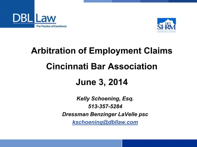 Arbitration of Employment Claims: The Basics | PPT
