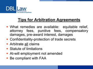 Arbitration of Employment Claims: The Basics | PPTX