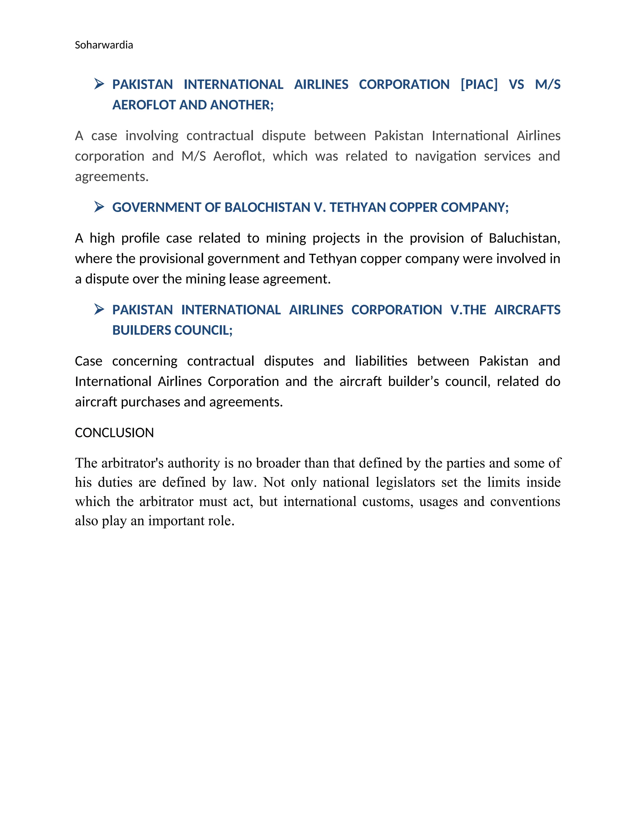 introduction to ARBITRATOR POWERS and brief detail on it | DOCX