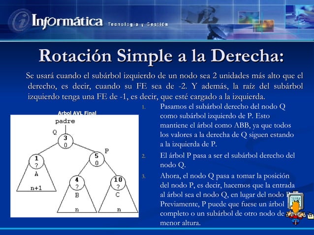 Arboles AVL Rotaciones | PPT