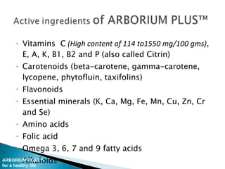 Arborium plus for a healthy life | PPT