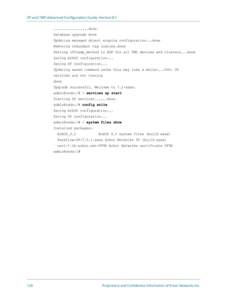 Arbor Networks SP and TMS Advanced Configuration Guide | PDF