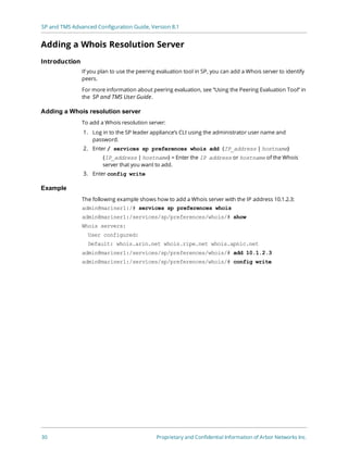 Arbor Networks SP and TMS Advanced Configuration Guide | PDF