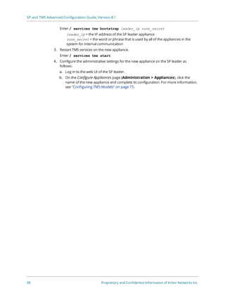 Arbor Networks SP and TMS Advanced Configuration Guide | PDF