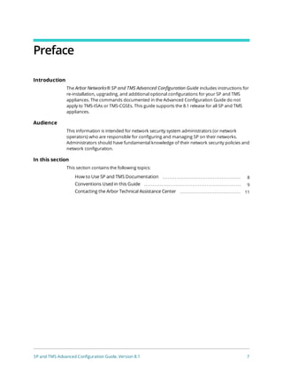 Arbor Networks SP and TMS Advanced Configuration Guide | PDF