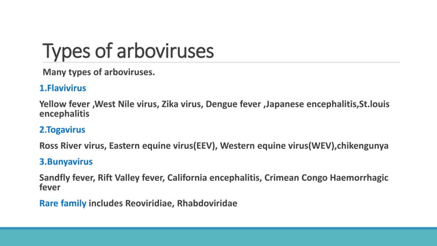 Arbovirus An Overview | PPT