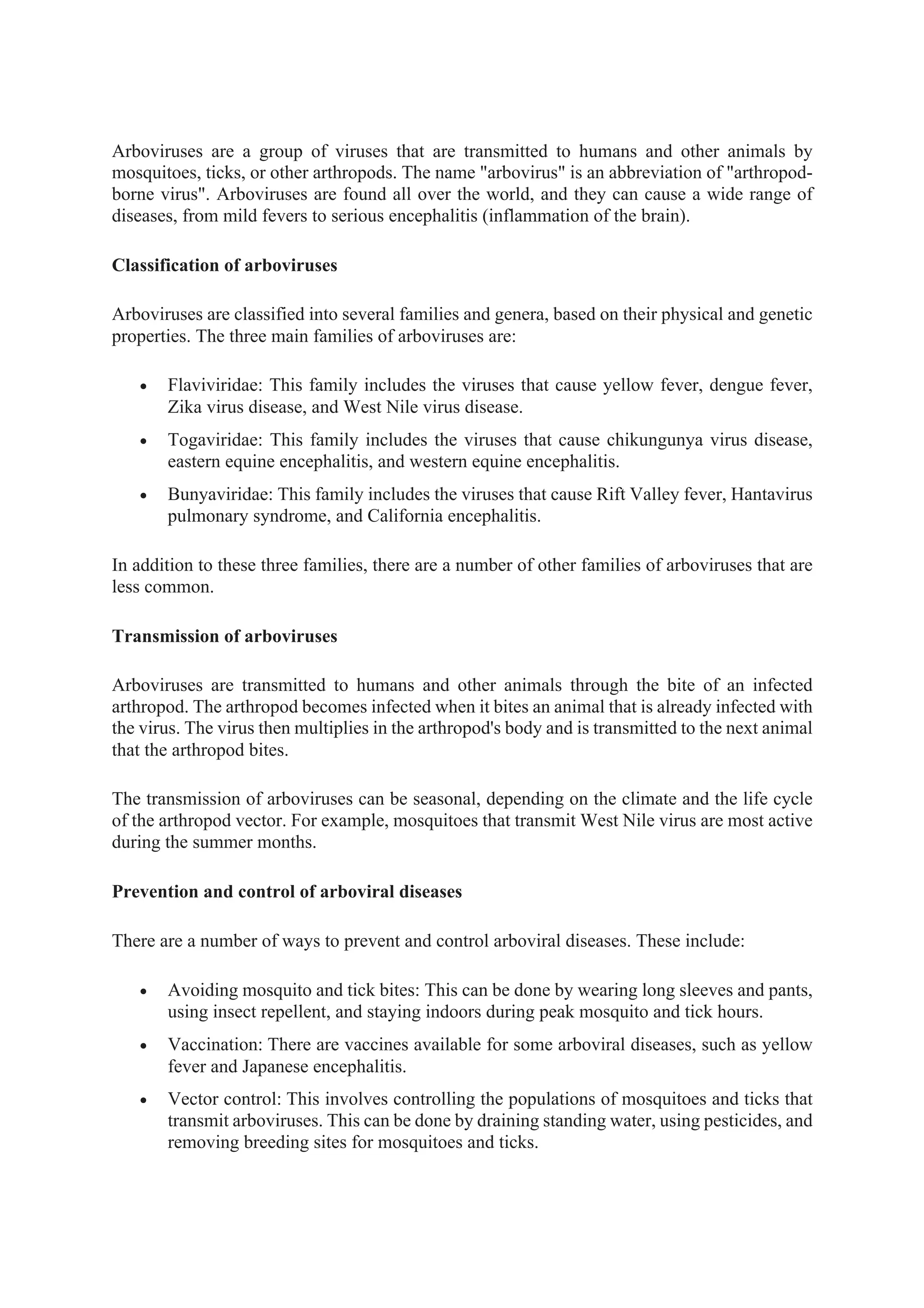 Arthropod Borne Viruses - ARBO Viruses. | PDF