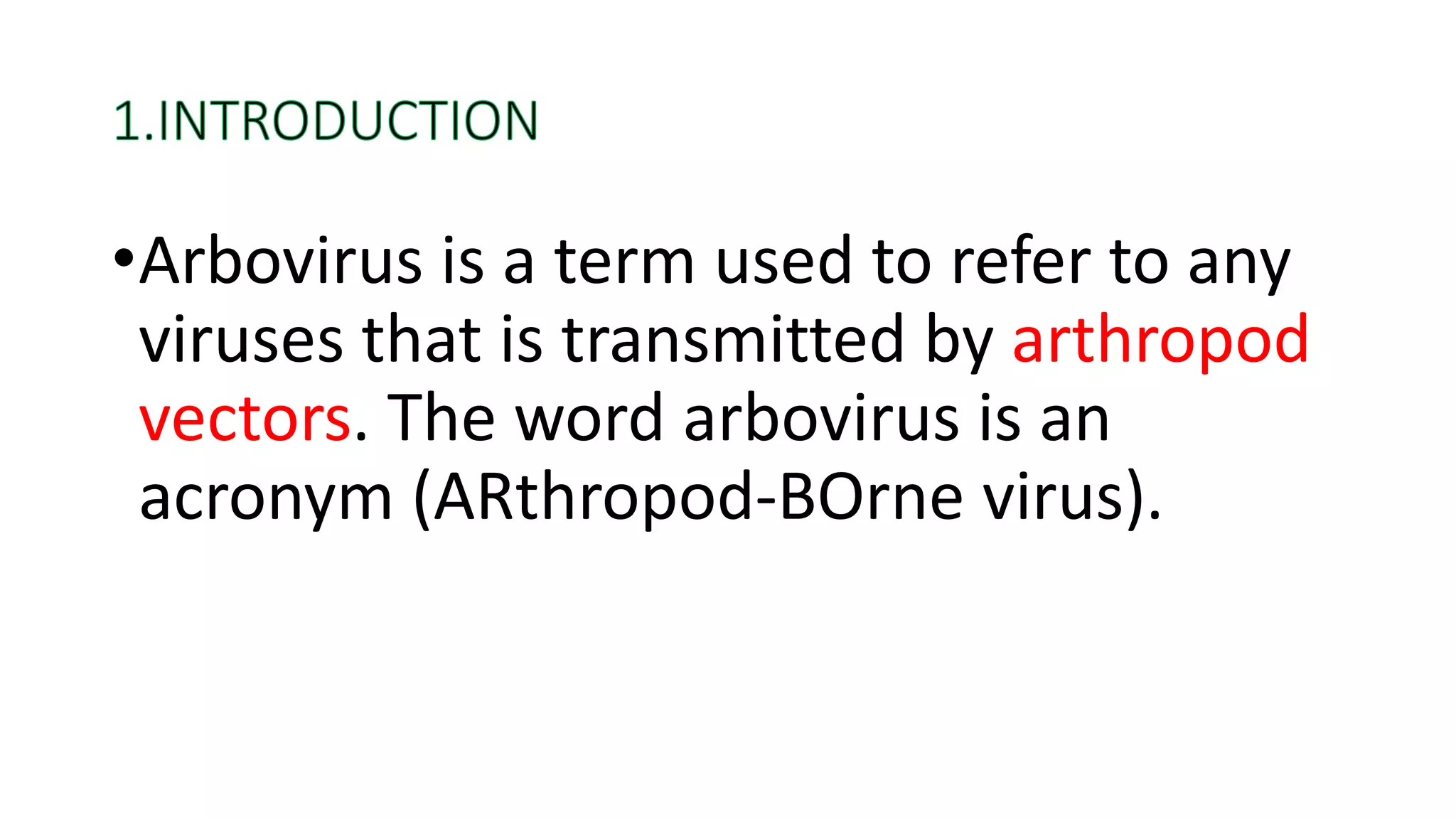 Arbo viruse classification and their diseases | PPTX
